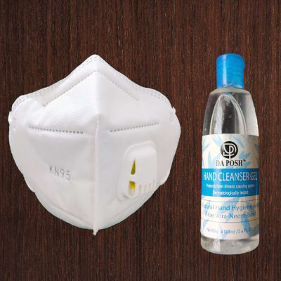 Buy/Send KN95 Face Mask And Hand Sanitizer Gel Combo - Set Of 5 Masks ...