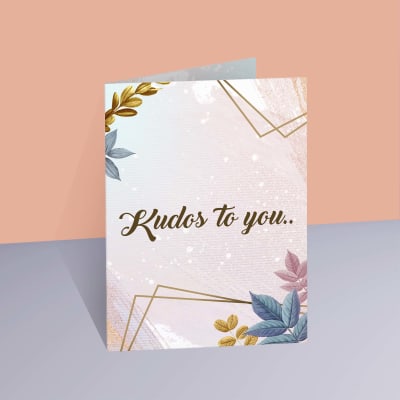 Kudos To You Personalized A5 Congrats Laminated Card: Gift/Send Home ...