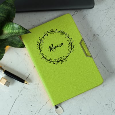 Buy/Send Leafy Personalized Green Diary Online | IGP | L11144533