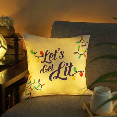 Buy/Send Let's Get Lit LED Satin Cushion Online | IGP | JVS1266610
