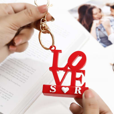 Buy/Send Love - Personalized 3D Keychain Online | IGP | JVS1272798