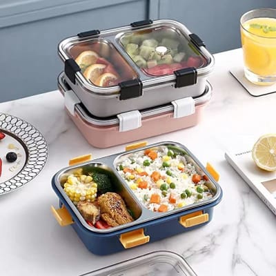 Buy/Send Lunch Box 2 Compartments Reheatable Assorted Single Piece ...