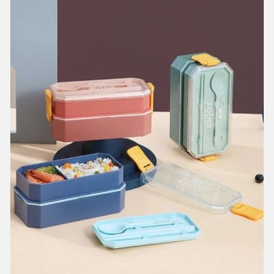 Buy/Send Lunch Box - 2 Layer - Monochrome - Assorted - Single Piece ...