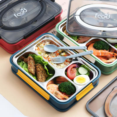 Buy/Send Lunch Box - 4 Compartments - Reheatable - Single Piece Online ...