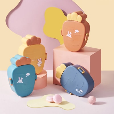 Buy/Send Lunch Box With Cutlery Carrot Assorted Single Piece Online ...