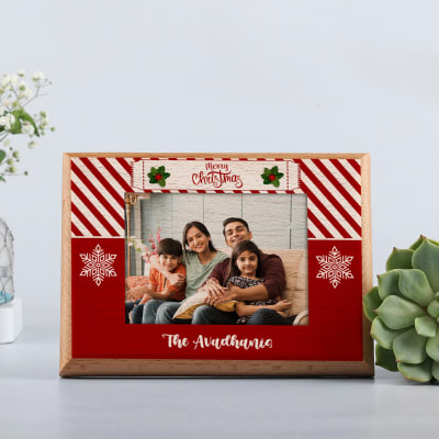 Buy/Send Merry Christmas Personalized Wooden Plaque Photo Frame Online ...
