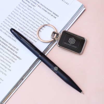 Buy/Send Metal Ball Pen & Stainless Steel Black Keychain Online | IGP ...