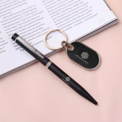 Buy/Send Metal Ball Pen & Stainless Steel Black Keychain Online | IGP ...