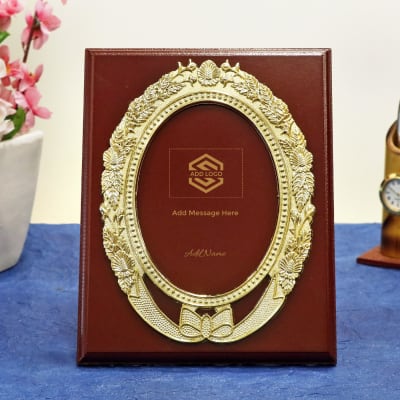 Buy/Send Metal Framed Wooden Certificate Plaque- Customized with Logo ...