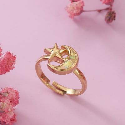 Buy/Send Moon N Star Fashion Ring for Girls Online | IGP | JVS1191897
