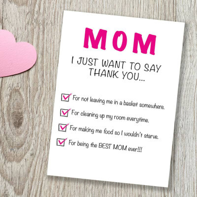 Buy/Send Mothers Day Greeting Card Thank You Mom Online | IGP | JVS1233312