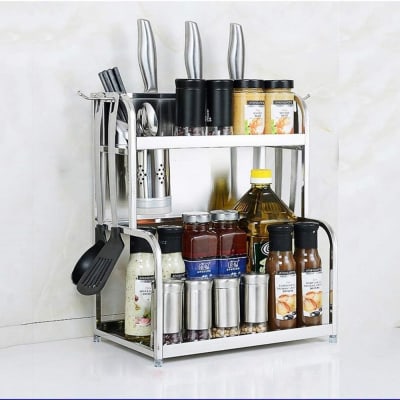 Buy/Send Multipurpose Rack - Stainless Steel - 2 Layer - Single Piece ...