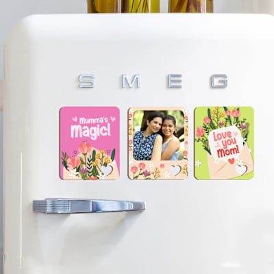 Buy/Send Mumma's Magic Personalized Fridge Magnets Trio Online | IGP | JVS1407548