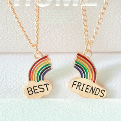 Buy/Send Necklace Best Friends Rainbow Set Of 2 Juju Joy Online | IGP ...
