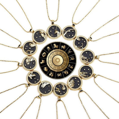 Buy/Send Necklace Zodiac Sign Black And Gold Single Piece Online | IGP ...