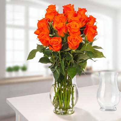 Buy/Send Orange Fairtrade roses in a bunch Online | IGP | IP1122661