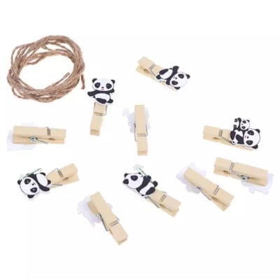 Buy/Send Panda Wooden Photo Paper Clips Set Of 10 Online | IGP | JVS1233209