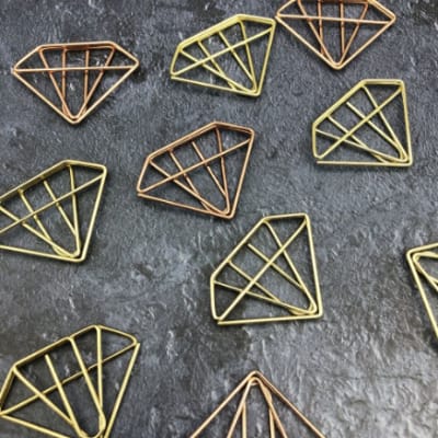Buy/Send Paper Binder Clips Diamond Rose Gold And Gold Set Of 6 Online ...