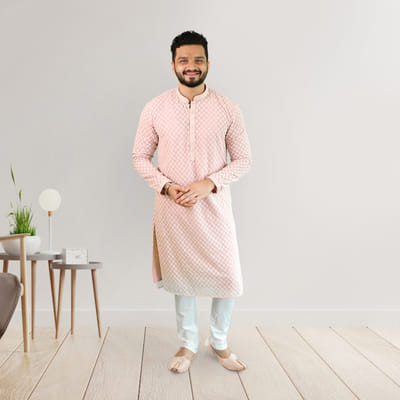 Buy/Send Pastel Georgette Kurta Set for Men Online | IGP | JVS1188575