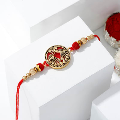 Buy/Send Peacock Antique Metal Rakhi Online | IGP | JVS1287609