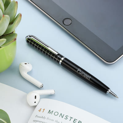 Buy/Send Personalized Ball Pen with Checkered Design Online | IGP ...