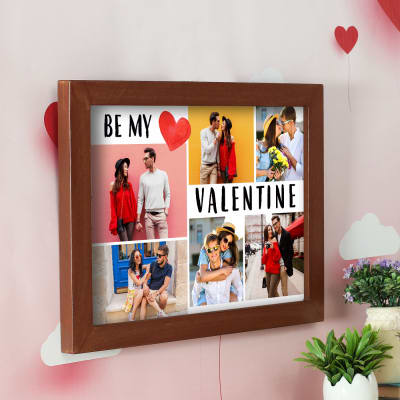 Personalized Be My Valentine Wooden Photo Frame: Gift/Send Valentine's ...