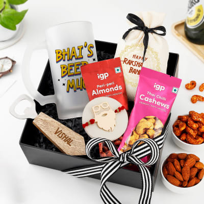 Buy/Send Personalized Bhai's Beer Mug Hamper Online | IGP | JVS1299399