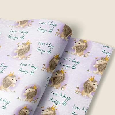 Buy/Send Personalized Cute Lion King Wrapping Paper - Set Of 25 Online ...
