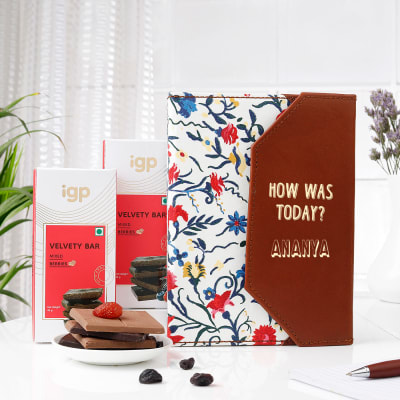 Personalized Diary & Chocolate Gift Set: Gift/Send Home and Living ...