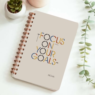 Buy/Send Personalized Focus On Your Goals Diary Online | IGP | JVS1270194