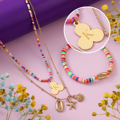 Buy/Send Personalized Girls Beaded Pendant Set Online | IGP | JVS1198082