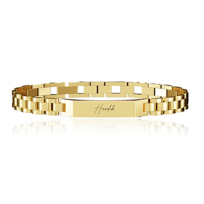 Buy/Send Personalized Gold Stark Chain Bracelet Online | IGP | JVS1399549