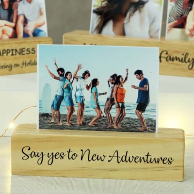 Personalized Handmade Wooden Photo Stand Set: Gift/Send Home and Living ...
