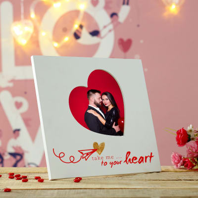 Personalized Heart shaped Photo Frame: Gift/Send Home and Living Gifts ...