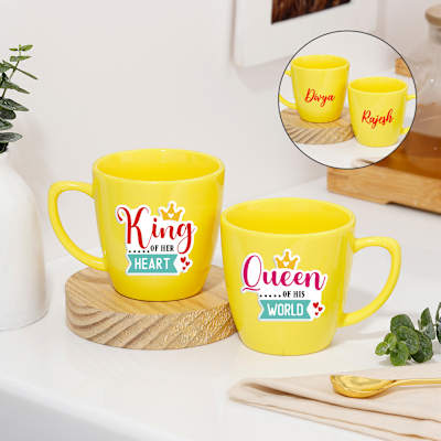 Buy/Send Personalized King And Queen Cups Set Of 2 Online | IGP ...