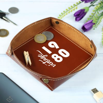 Personalized Leather Desk Organizer: Gift/Send Home and Living Gifts ...