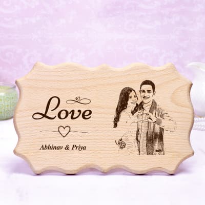 Personalized Love Wooden Photo Frame: Gift/Send Home Gifts Online ...