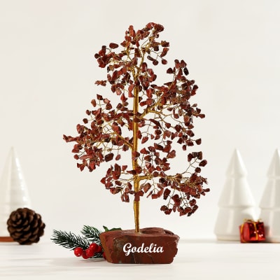 Buy/Send Personalized Maroon Jasper Stone Tree Online | IGP | JVS1197420