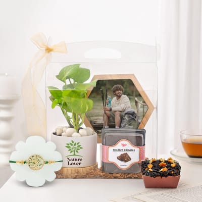 Personalized Memory Bloom Rakhi Hamper: Gift/Send Rakhi Gifts Online ...