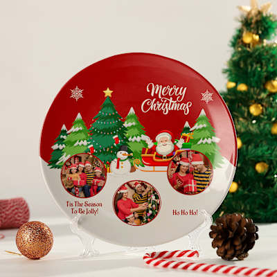 Buy/Send Personalized Merry Christmas Decorative Plate Online | IGP ...