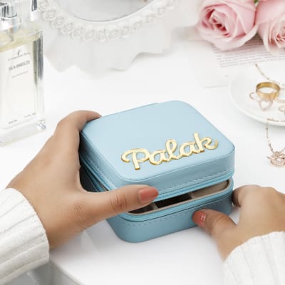 Buy/Send Personalized Mini Jewellery Organizer Box - Blue Online | IGP ...