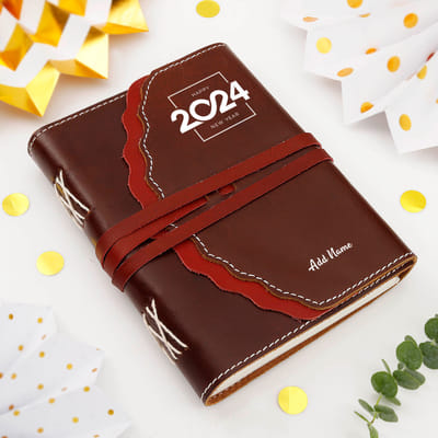 Buy/Send Personalized New Year Leather Journal Online | IGP | J11124551