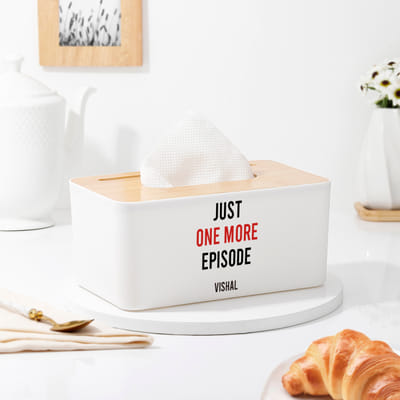 Buy/Send Personalized One More Episode Wooden Tissue Box Online | IGP ...