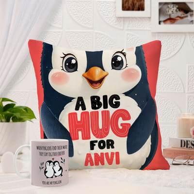 Buy/Send Personalized Penguin Love Valentine Combo Online | IGP ...