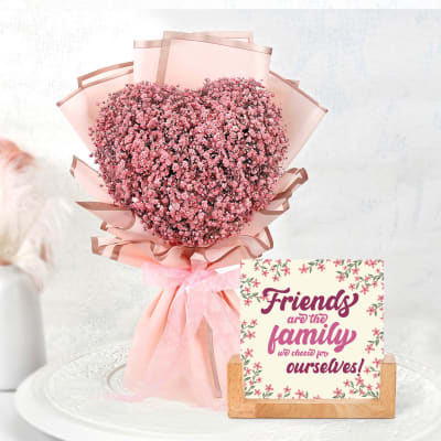 Send Personalized Pink Friendship Day Bouquet Online, Same Day Delivery ...