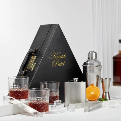 Buy/Send Personalized Premium Black Portable Bar and Cocktail Kit ...