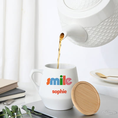 Buy/Send Personalized Smile Ceramic Mug With Bamboo Lid Online | IGP ...