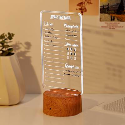 Buy/Send Personalized Task Master LED Lamp With Wooden Base Online ...