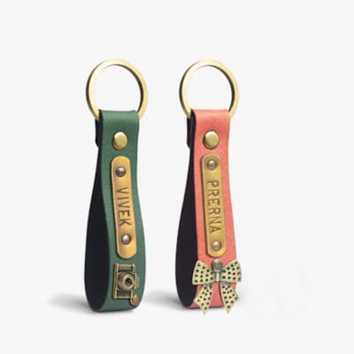 Buy/Send Personalized Vegan Leather Keychains - Set Of 2 Online | IGP ...