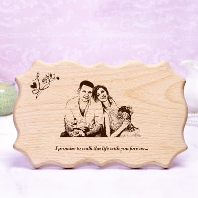 Personalized Wooden Photo Frame: Gift/Send Home Gifts Online M11111300 ...